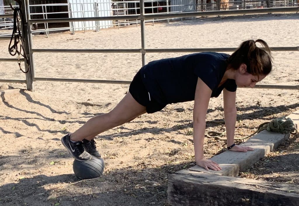 A simple plank has a huge benefit for all horseback riders.